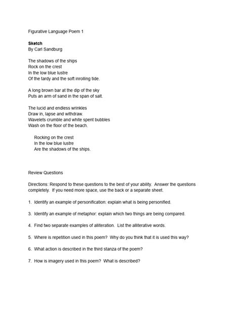 Figurative Language Poem 1 Pdf