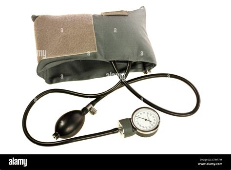 Blood Pressure Cuff Isolated On White Background Stock Photo Alamy