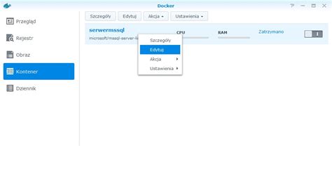 Synology Docker Mssql • Dsp Systems
