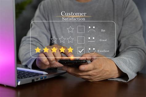 Premium Photo User Give Rating To Service Experience On Online Application Customer Review