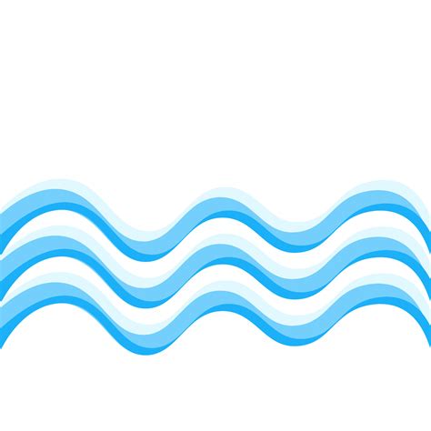 Blue Waves With Gradient Decorative Frame Vector Design Template Abstract Water Waves 26822639