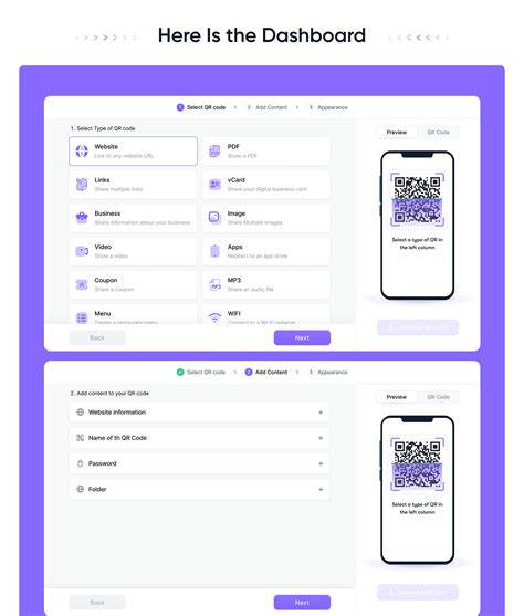 Qr Code Generator Saas Uiux Behance