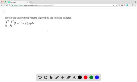 sketch the solid whose volume is given by the iterated integral ∫0 1 ∫