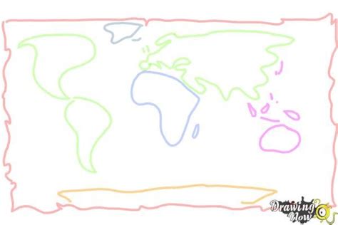 How To Draw A World Map DrawingNow Map Drawing Lessons Drawings