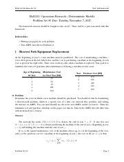 hw answers pdf ISyE Problem Set Prof Jeﬀ Linderoth ISyE Operations Research