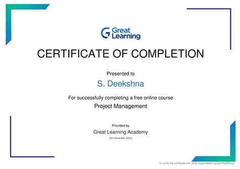 Deekshna Suresh On Linkedin Greatlearningacademy Greatlearning Glacertificate