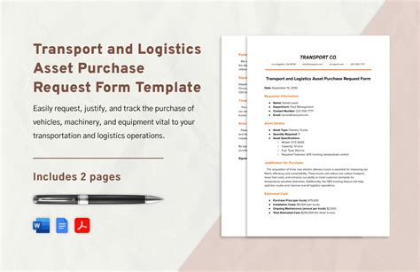 Transport and Logistics Fixed Asset Register Template in Excel, Google ...