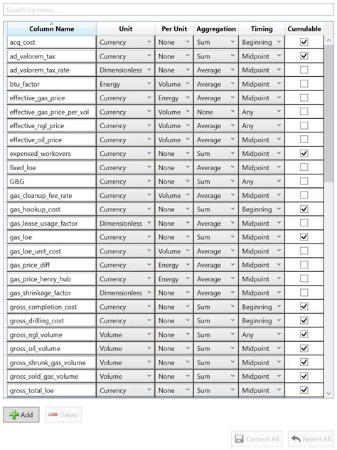 Columndefinitionsexample Reserware