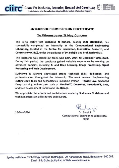 Sudhanva N Kishore On Linkedin Internship Deeplearning Ai Webdevelopment Grateful