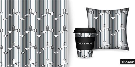 Premium Vector Geometric Seamless Pattern And Mockup