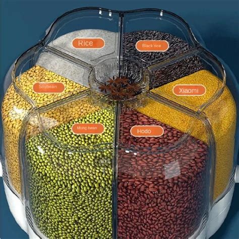 6 Grid Rotating Grain Container Hamza Store