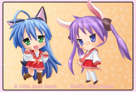 Konata And Kagami Chibi By Kite K On Deviantart