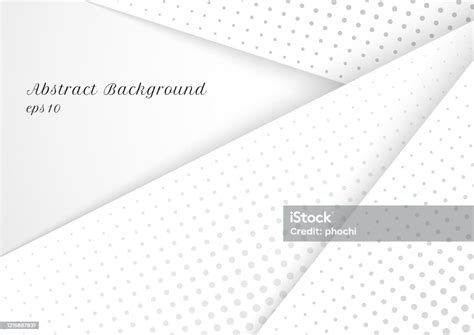 추상적 인 하프 톤 회색과 흰색 디자인 종이 컷 배경 그림자와 겹쳐 가리기에 대한 스톡 벡터 아트 및 기타 이미지 가리기