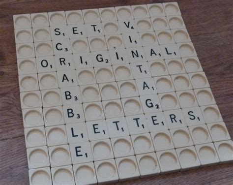Complete Set Of 100 Scrabble Letter Tiles Original Vintage Set By Spear