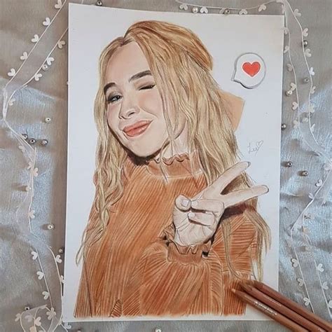 Sabrina Carpenter Drawing My Instagram Suchabeautifuldrawing