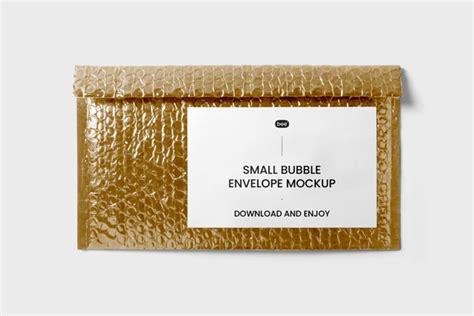 Front View Of Classy Small Bubble Envelope Mockup Free Download