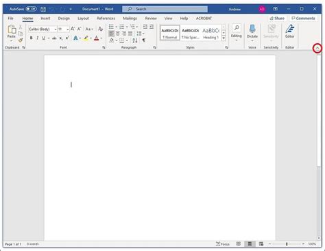 Restore Status Bar At Bottom Of My Word Docs Page Windows Forums