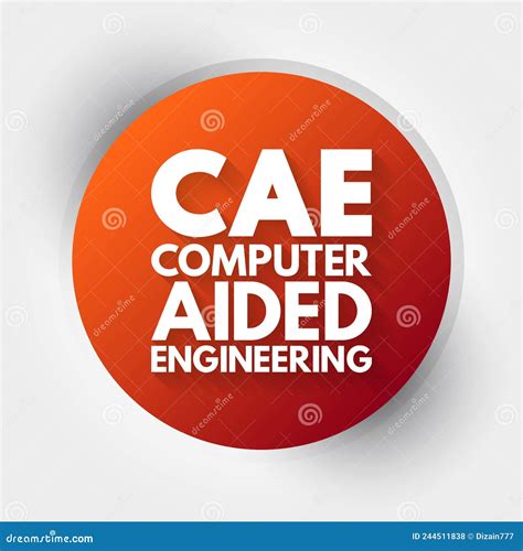 Cae Computer Aided Engineering Acronym Technology Concept Background Stock Illustration