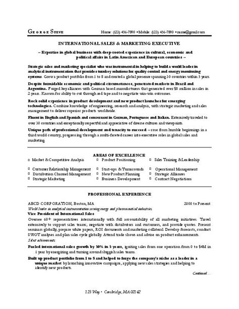 Mba Marketing Executive Resume Download For Free Mba Sales Resume