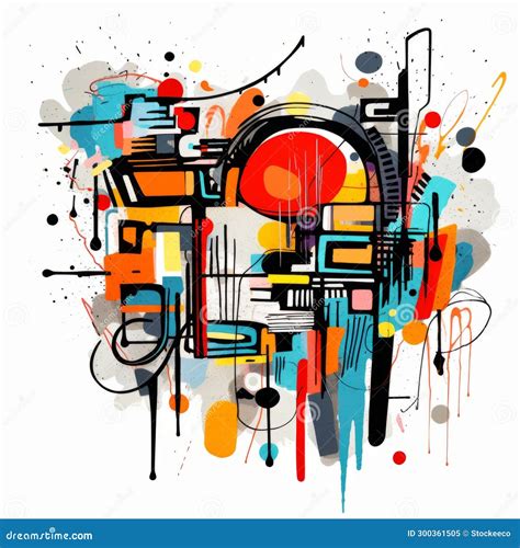 Abstract Vector Art Expressive Colors In Contemporary Constructivism Stock Image Image Of