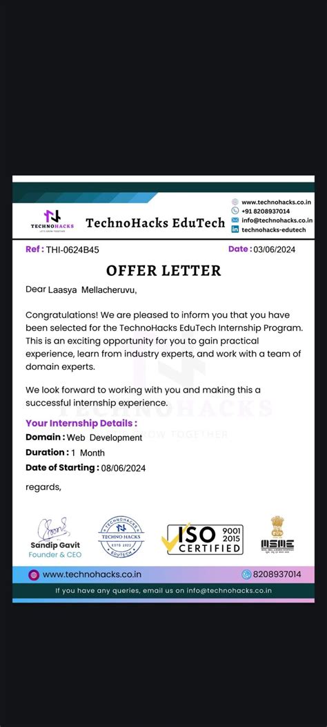 laasya mellacheruvu on linkedin technohacksedutech internship