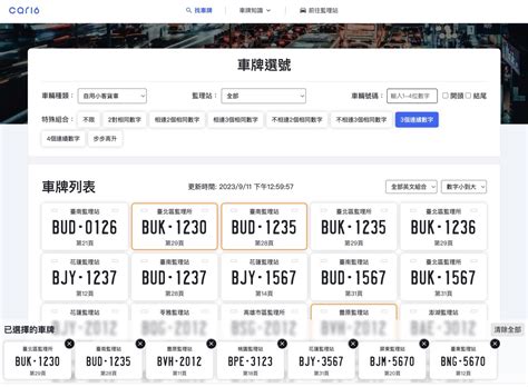 car16 免費實用的車牌查詢工具，協助你輕鬆選出理想車牌號碼