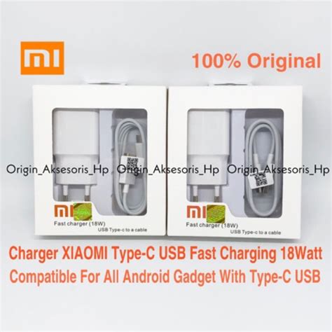 Jual Charger Xiaomi Fast Charging Tipe C Usb Original Shopee Indonesia