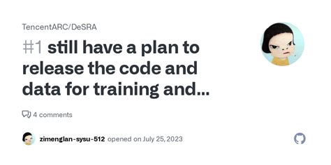 still have a plan to release the code and data for training and testing