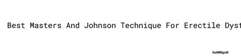 Best Masters And Johnson Technique For Erectile Dysfunction Aula Ambiental