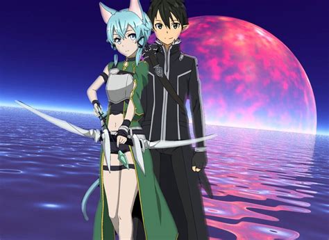 Sinon And Kirito By Animegurrlcx On Deviantart
