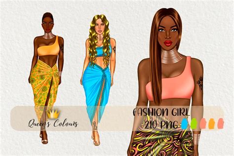 Fashion Girl Clipart Boss Babe Clipart Black Girl Clipart