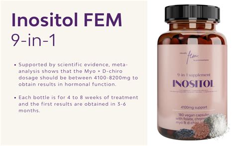 Inositol Fem Myo And D Chiro 4100mg Vegan Capsules Hormonal Balance