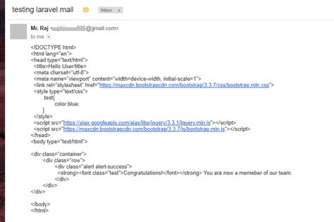 Php How To Send Bootstrap Design Email Using Laravel Stack Overflow