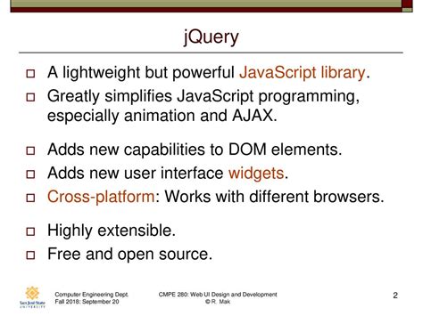 Cmpe 280 Web Ui Design And Development September 20 Class Meeting Ppt