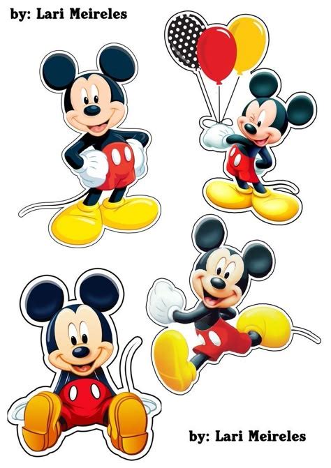 Mickey Mouse Cake Topper Printable