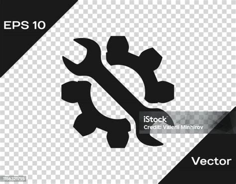 투명 한 배경에 격리 된 회색 렌치와 기어 아이콘 조정 서비스 설정 유지 보수 수리 고정 벡터 일러스트레이션 건설 산업에 대한 스톡 벡터 아트 및 기타 이미지 Istock