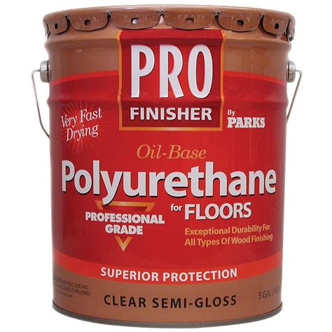 Rust Oleum Parks 5 Gal Clear Semi Gloss Oil Based Interior Polyurethanefor Floors 130532 The