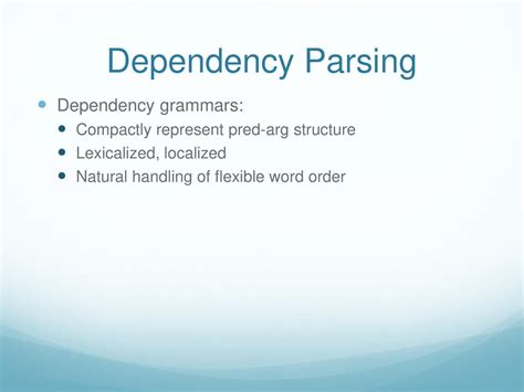 dependency parsing and feature based parsing ppt download