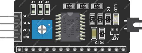 Premium Vector Lcd Display To I2c Converter