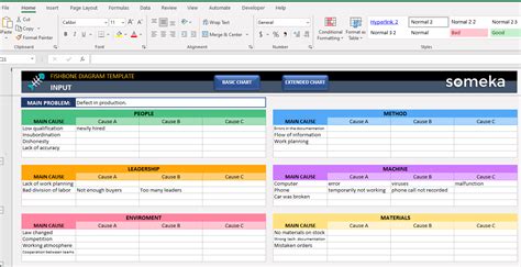 Fishbone Diagram Template Diagram Generator Excel Template Sweden