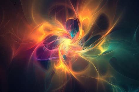 Vibrant Digital Artwork Of A Nebula With Flowing Colors Suitable For