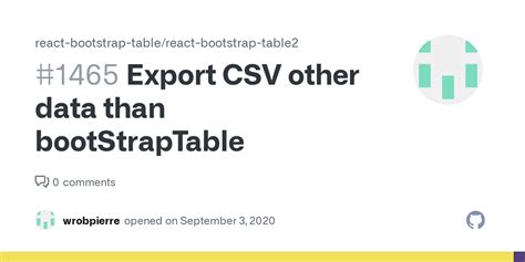 export csv other data than bootstraptable · issue 1465 · react