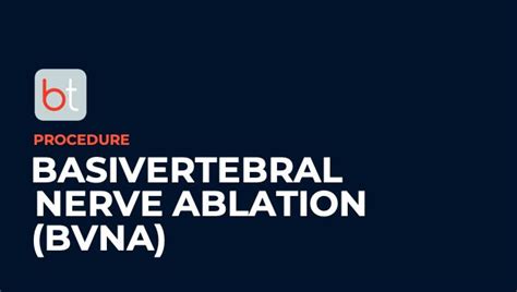 Basivertebral Nerve Ablation Bvna Procedure Prep Backtable Msk