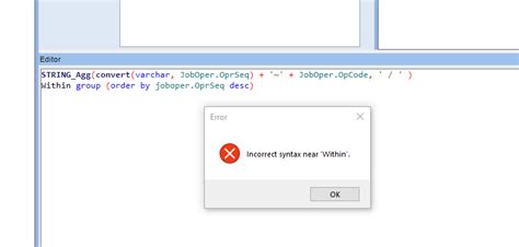 For Xml Path Versus Stringagg Page 3 Epicor Erp 10 Epicor User