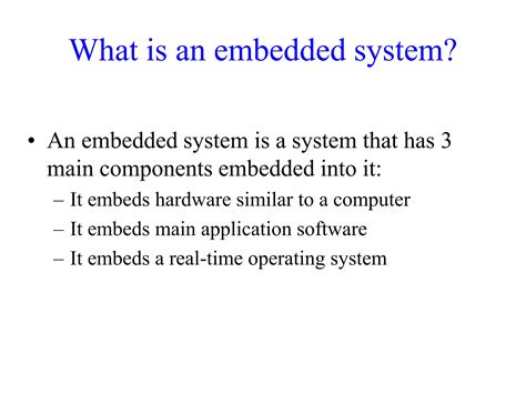 Introduction To Embedded Systems Ppt
