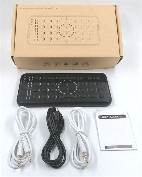 Sound Card D6 Built In Mic Portable Small Audio Interface External Usb Live Broadcast Microphone