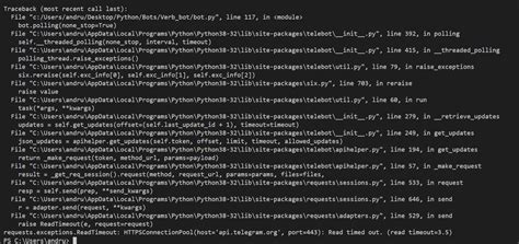 Ошибка при запуске telegram бота на python stack overflow на русском
