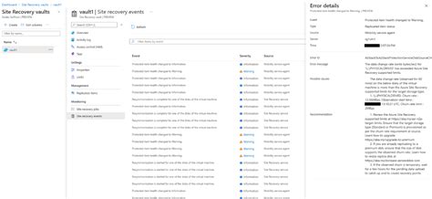azure site recovery에 대한 알려진 문제 azure stack hub microsoft learn