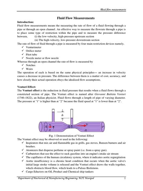 Flow Measurement Pdf Flow Measurement Fluid Dynamics