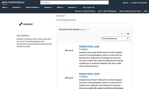Readyset Cloud On Aws Marketplace Readyset